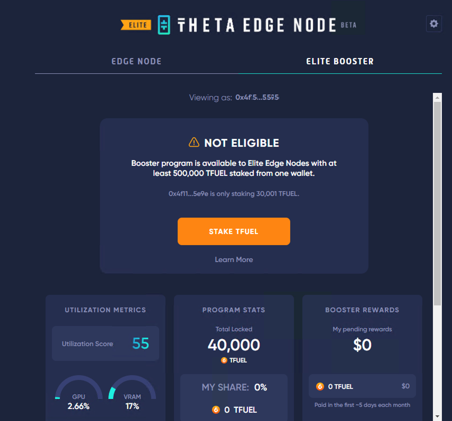 How to lock TFUEL for Elite Booster – ThetaNetwork